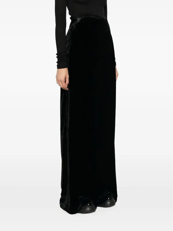 Rick Owens Velvet Wide-leg Trousers