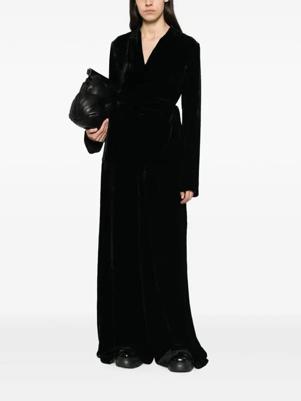 Rick Owens Velvet Wrap Cardigan
