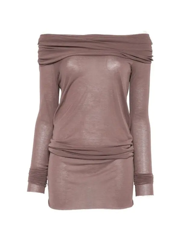 Rick Owens Off-shoulder Top - Brown