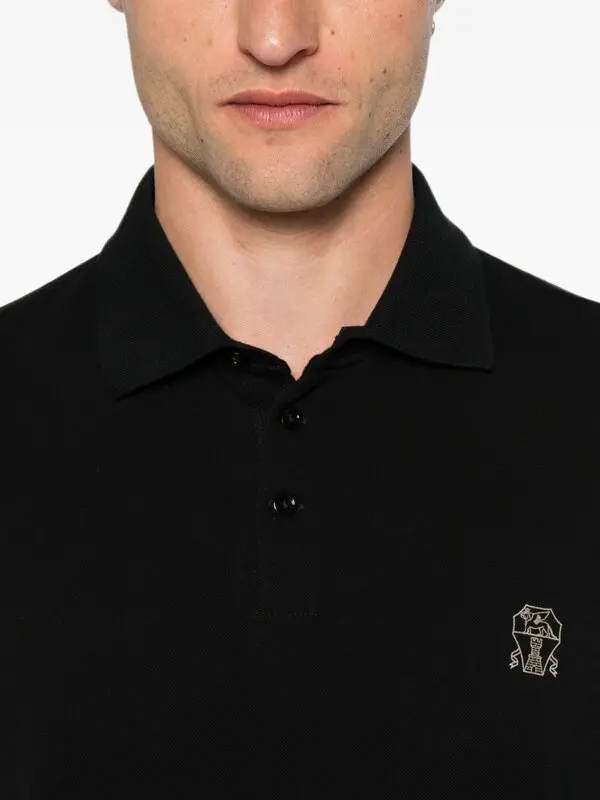 Brunello Cucinelli Logo Cotton Polo Shirt