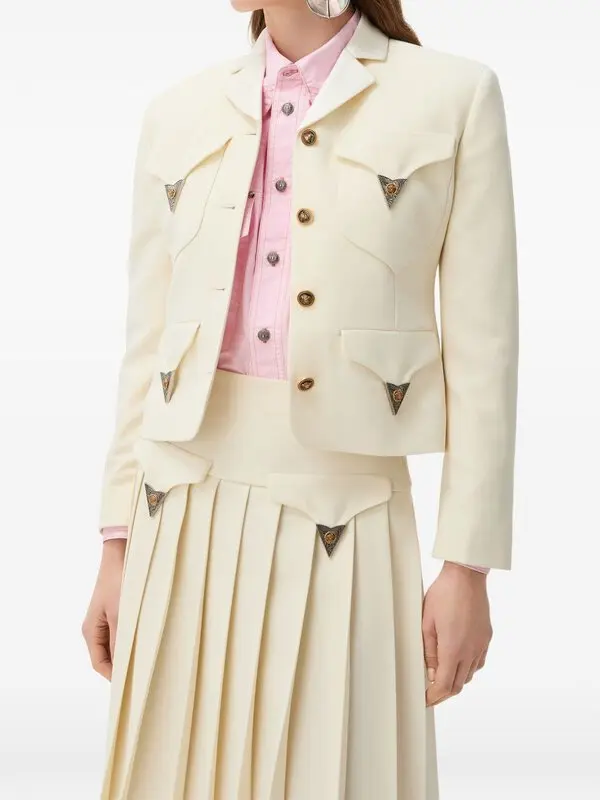 Versace Wool Jacket With Medusa Hardware