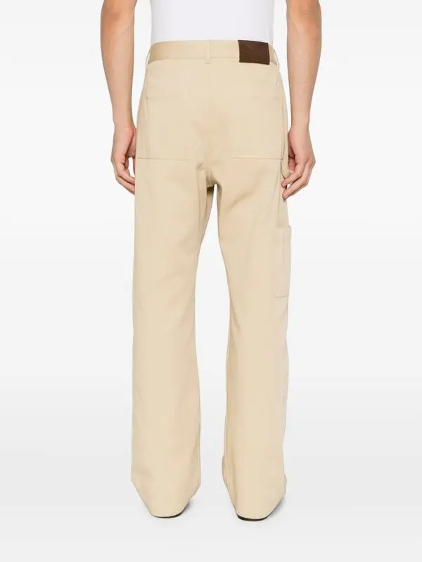 Loewe Cotton Wide-leg Trousers - Beige