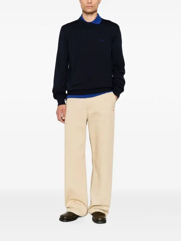 Loewe Cotton Wide-leg Trousers - Beige