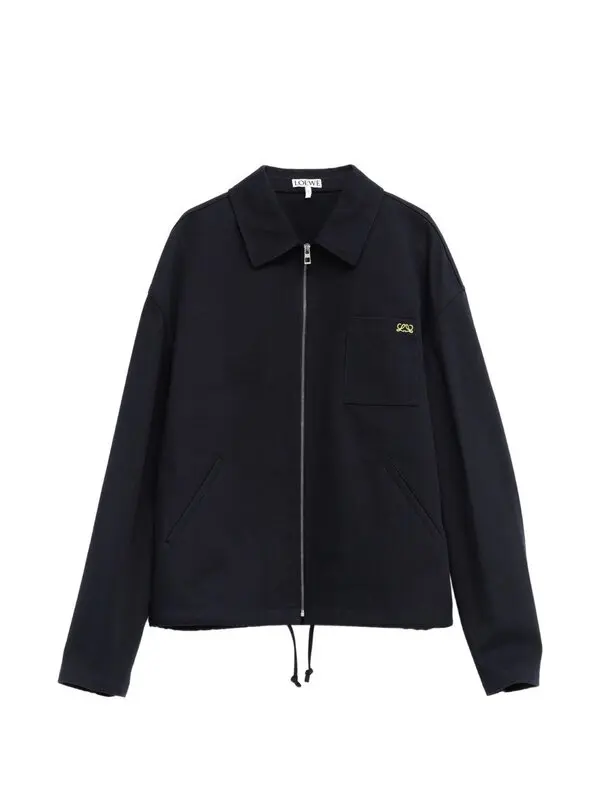 Loewe Zip-up Embroidered Jacket - Blue