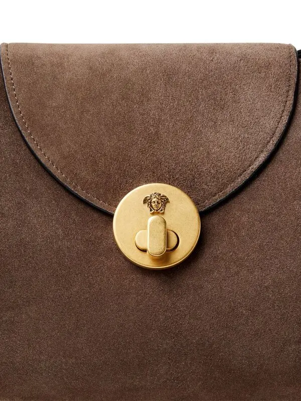 Versace Vivian Suede Leather Shoulder Bag