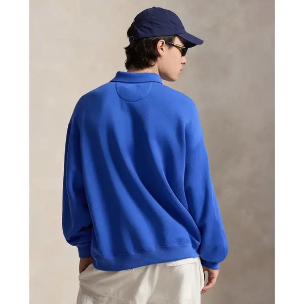 Ralph Lauren Us Open Fleece Long-sleeve Polo Shirt - New Iris Blue