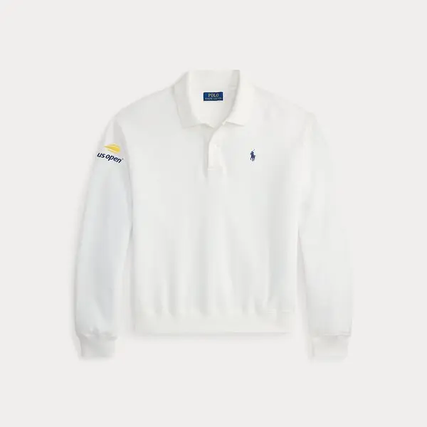 Ralph Lauren Us Open Fleece Long-sleeve Polo Shirt - White