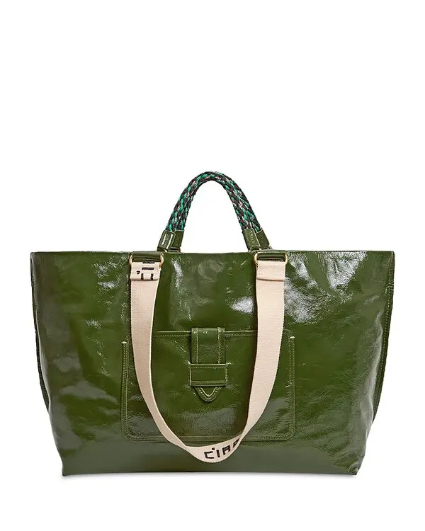 Clare V. Bateau Large Leather Tote
