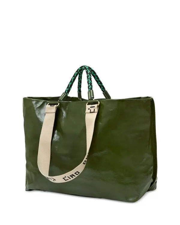 Clare V. Bateau Large Leather Tote