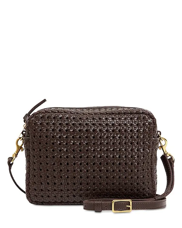 Clare V. Small Woven Leather Crossbody Bag