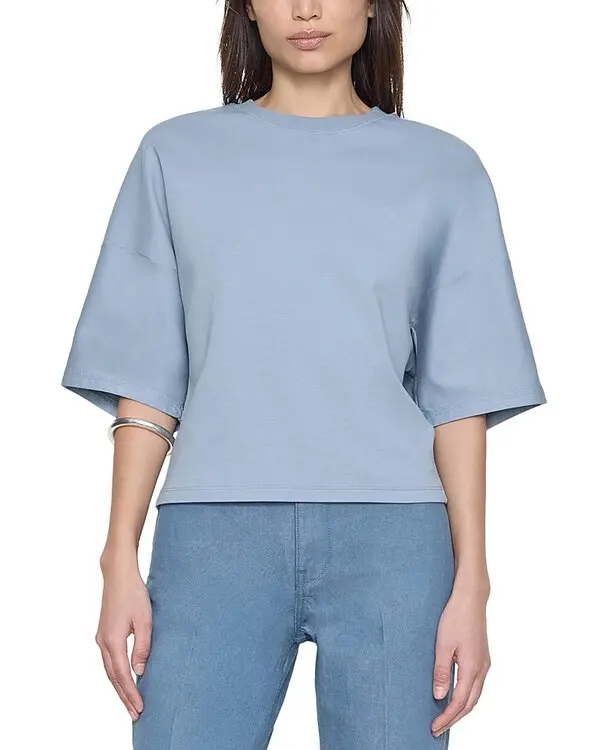 Ossou Rift Cotton Blend T Shirt - Blue