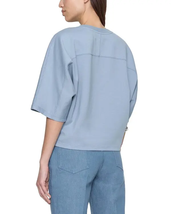Ossou Rift Cotton Blend T Shirt - Blue
