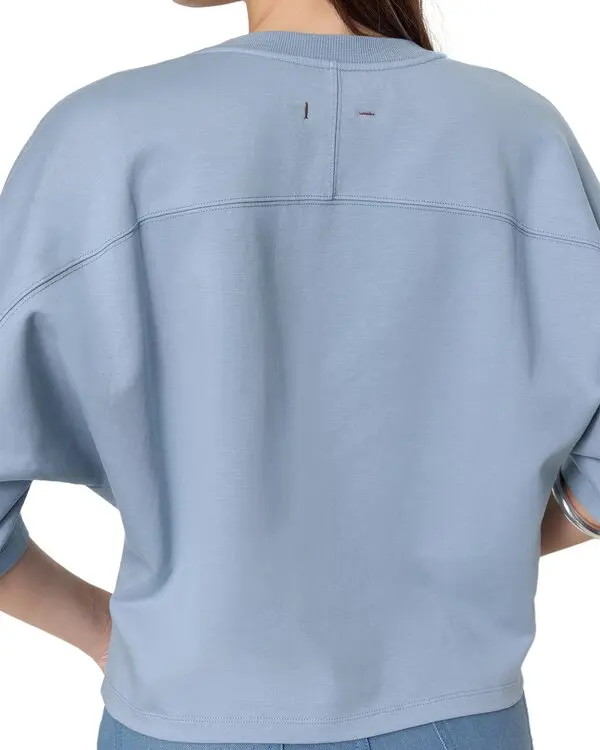 Ossou Rift Cotton Blend T Shirt - Blue