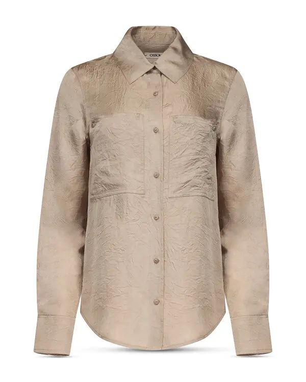 Ossou Spade Flannel Patch Pocket Top