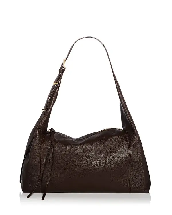 Aqua Large Leather Shoulder Bag Exclusive
