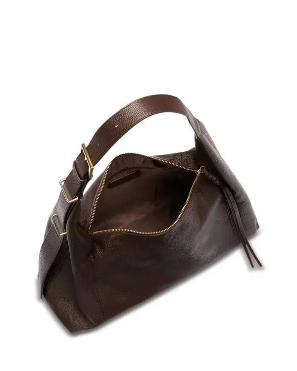 Aqua Large Leather Shoulder Bag Exclusive