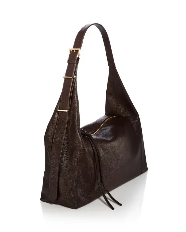 Aqua Large Leather Shoulder Bag Exclusive