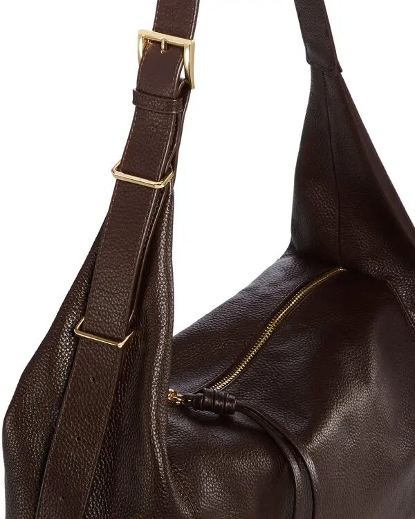 Aqua Large Leather Shoulder Bag Exclusive