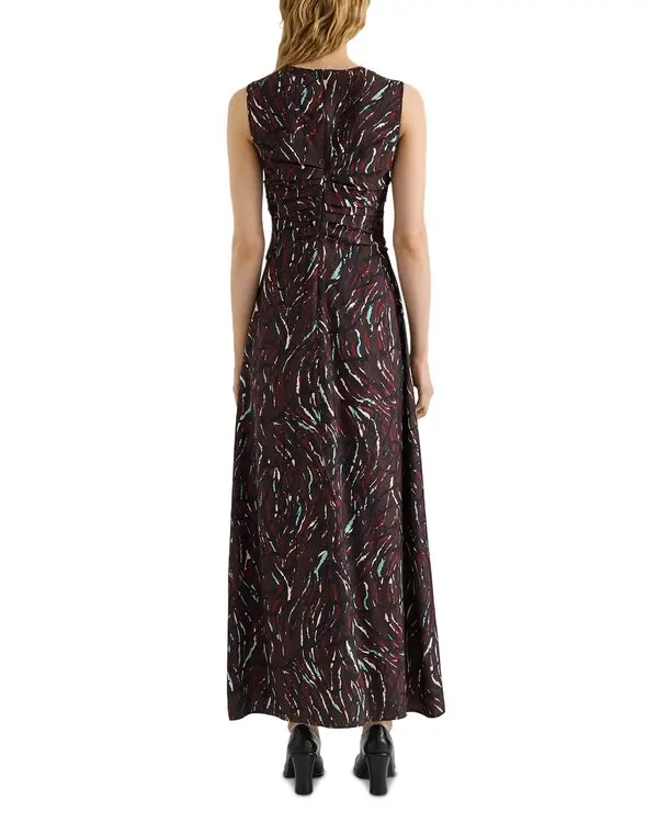 Proenza Schouler White Label Printed V-neck Maxi Dress