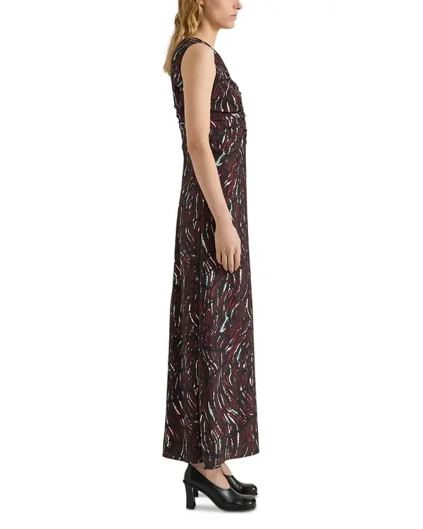 Proenza Schouler White Label Printed V-neck Maxi Dress