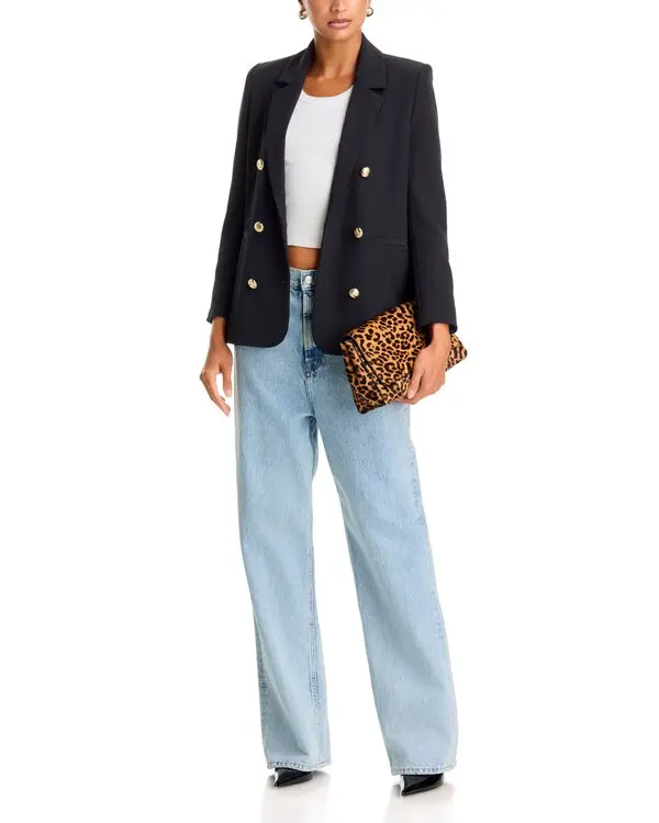 Generation Love Leighton Crepe Blazer With Notched Lapel And Button Detail