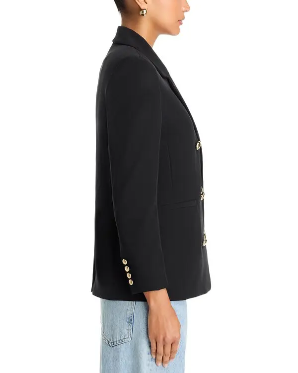 Generation Love Leighton Crepe Blazer With Notched Lapel And Button Detail