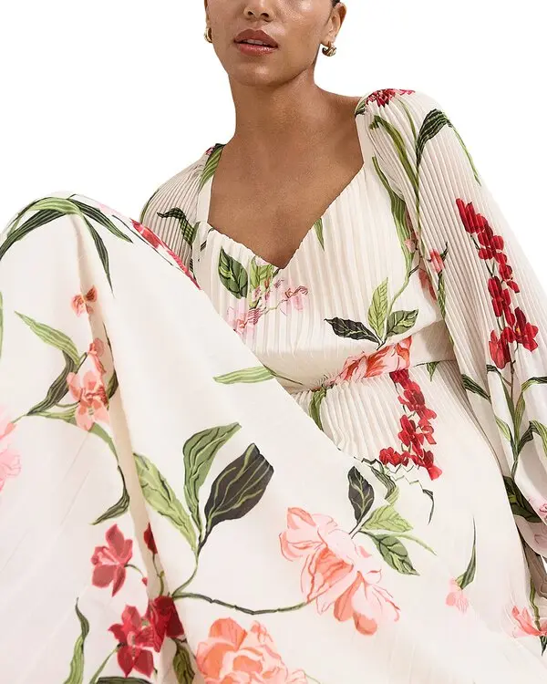 PHASE EIGHT Reanna Pleated Maxi Dress With Floral Print