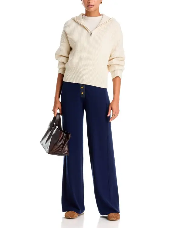Rag & Bone Wool Stretch Wide Leg Pants