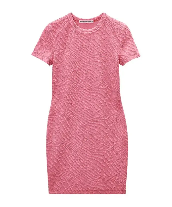 Alexander Wang Logo Jacquard Shrunken Mini Dress