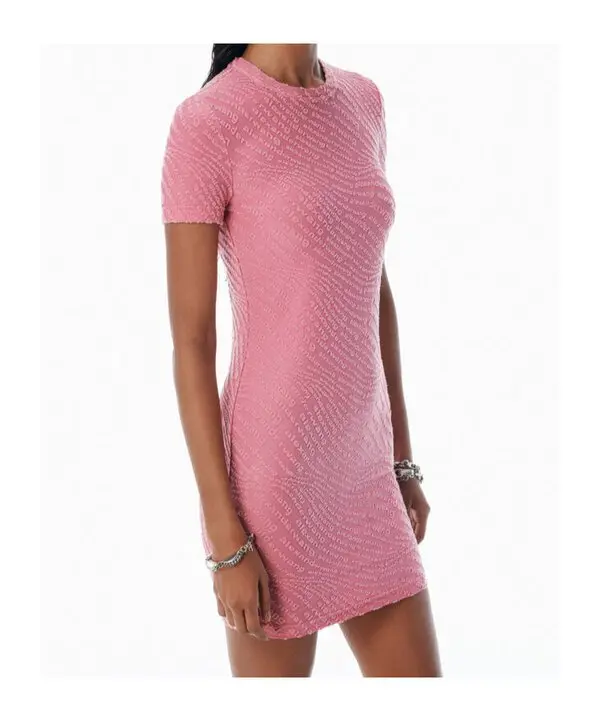 Alexander Wang Logo Jacquard Shrunken Mini Dress