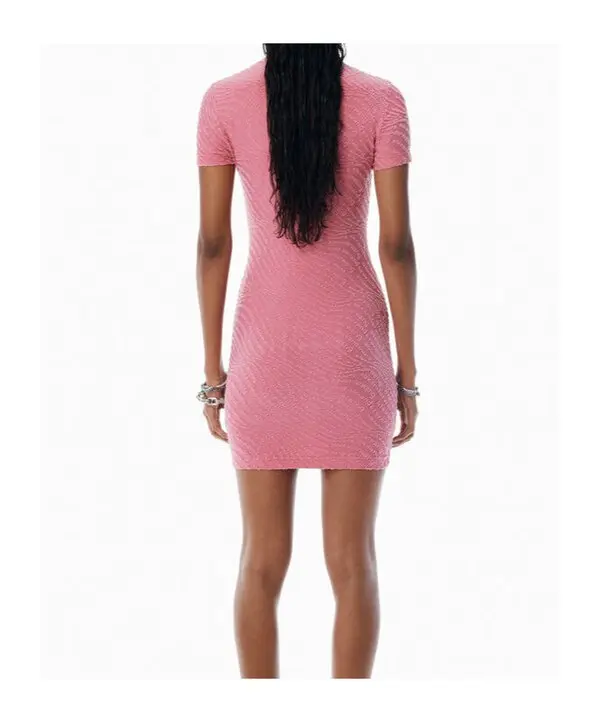 Alexander Wang Logo Jacquard Shrunken Mini Dress