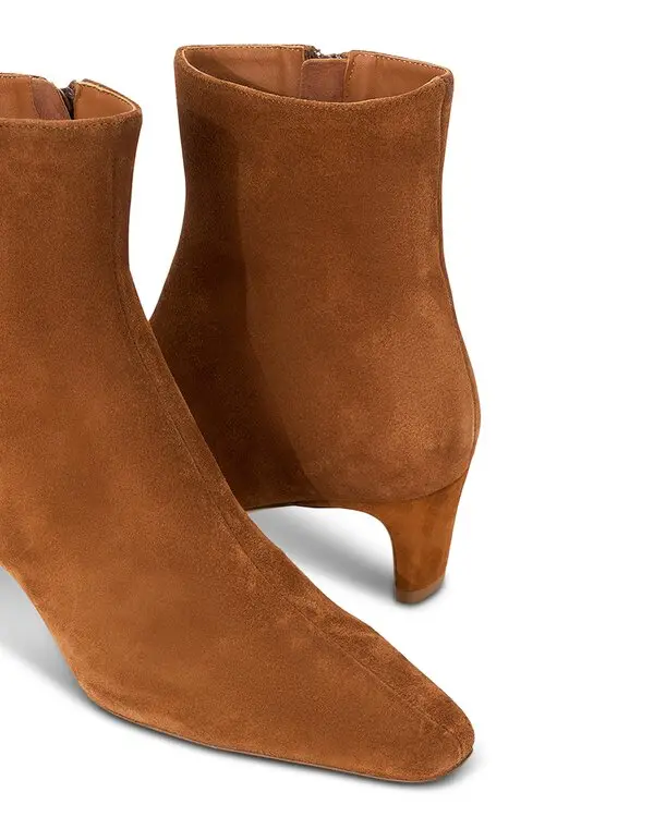 Staud Wally Suede Ankle Boots - Tabac