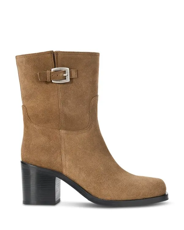 Staud Brooklyn Buckled Ankle Boots - Husk