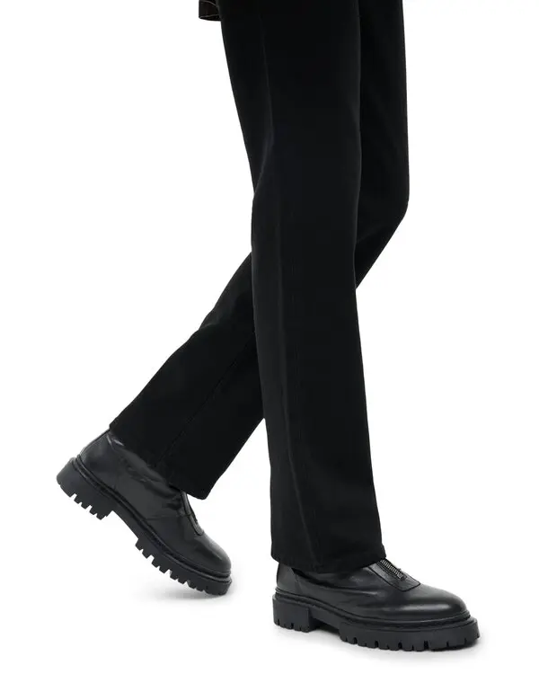 Staud Miles Zip Ankle Boots - Black