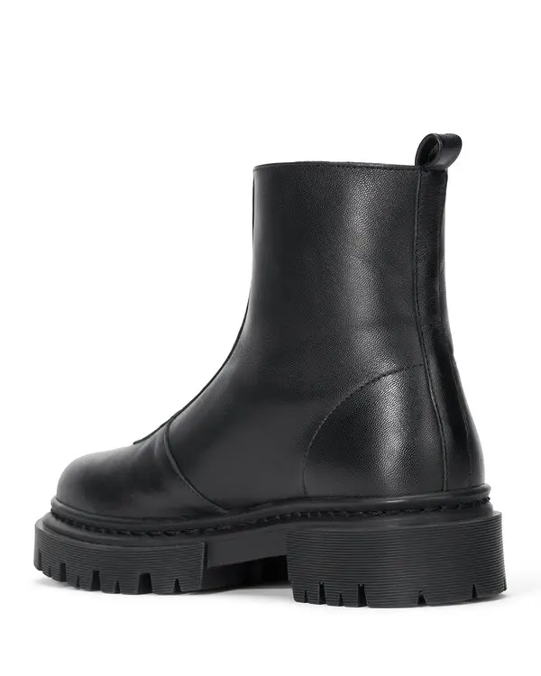 Staud Miles Zip Ankle Boots - Black