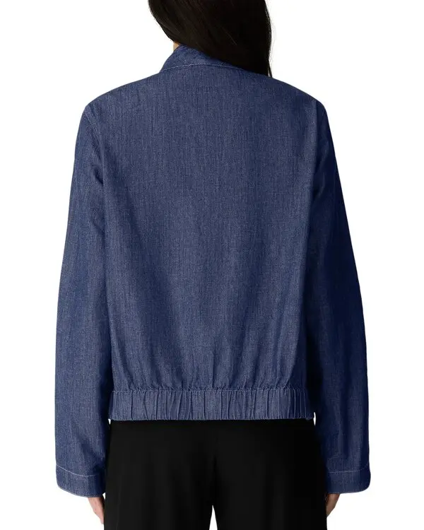 Eileen Fisher Curved Front Denim Jacket