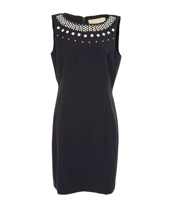 Michael Kors Boatneck Embellished Sleeveless Dress