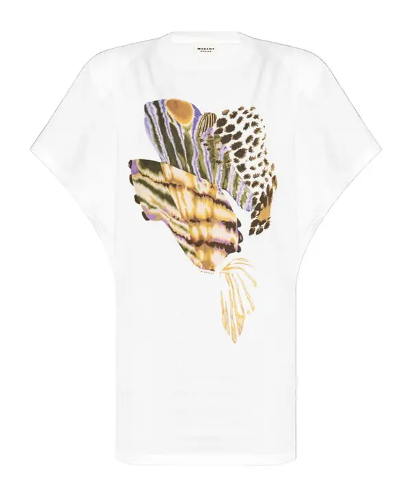 Isabel Marant Étoile Graphic Print Cotton Mini Dress - White
