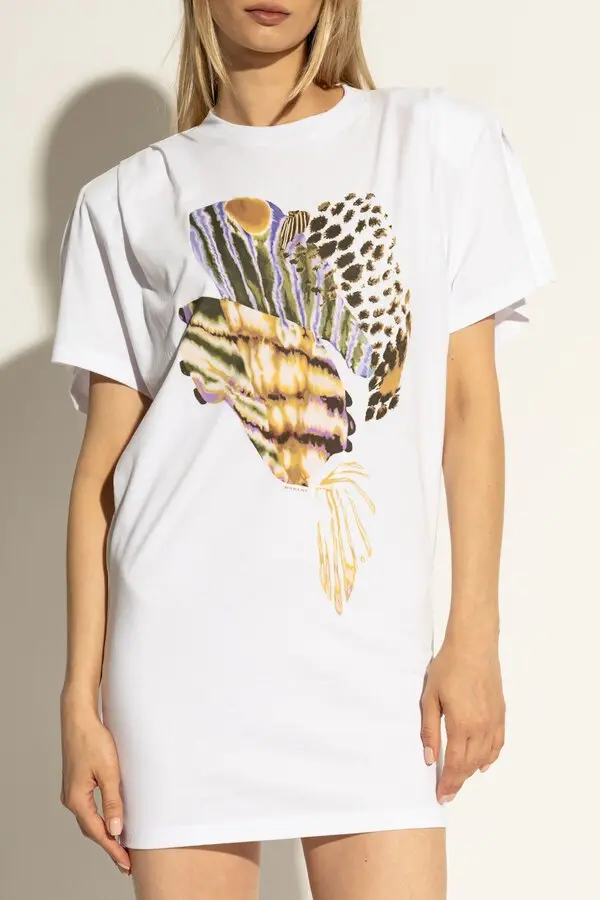 Isabel Marant Étoile Graphic Print Cotton Mini Dress