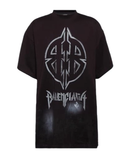 Balenciaga Metal Bb Cotton Jersey T-shirt - Black