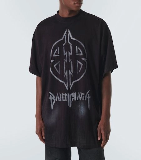 Balenciaga Metal Bb Cotton Jersey T-shirt