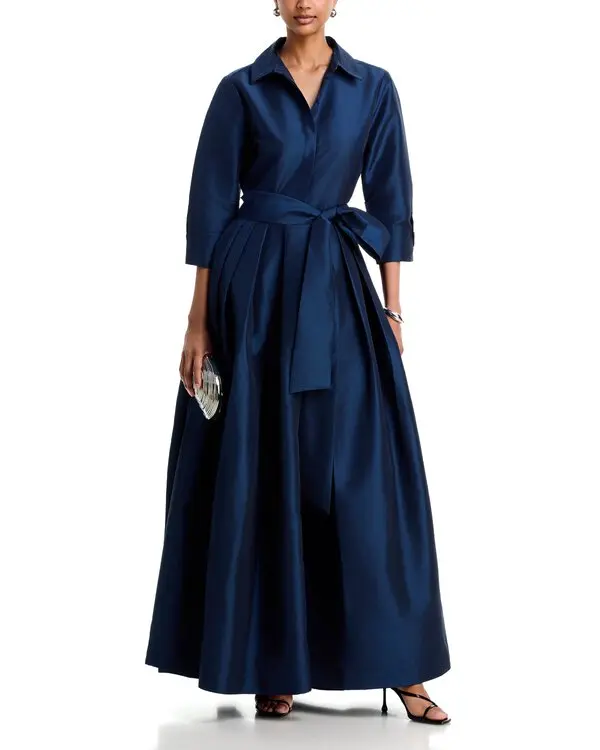 Simkhai Julip Belted Three Quarter Sleeve Gown