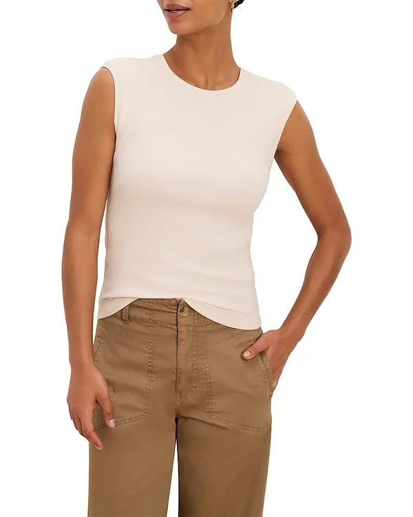NIC+ZOE Perfect Knit Rib Growover Tank - Coconut