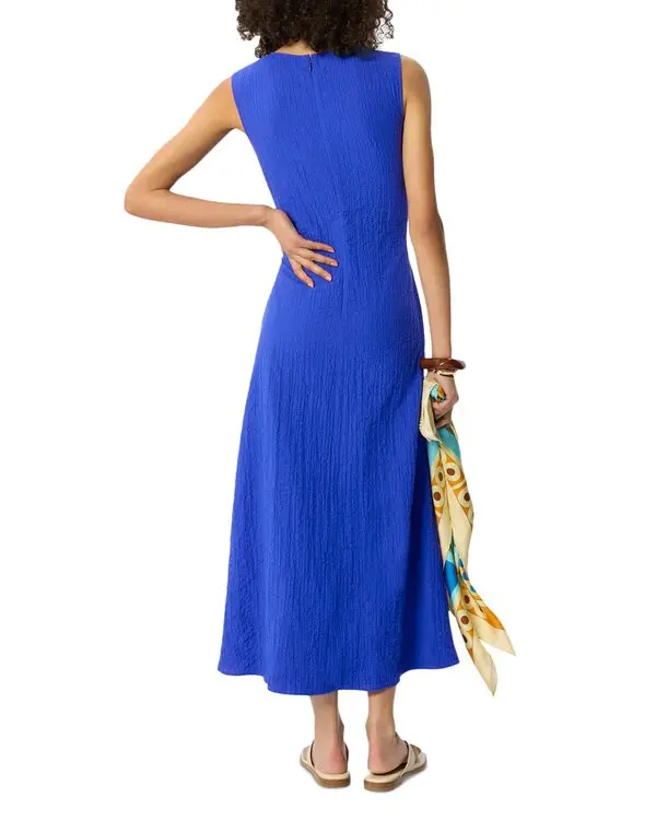 Whistles Textured V-neck Midi Dress