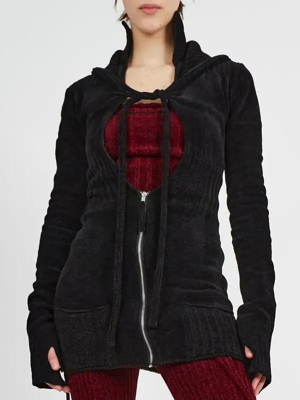 Ottolinger Hooded Zip-front Mini Dress