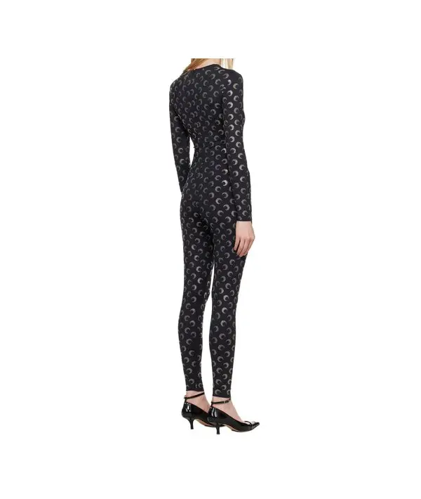MARINE SERRE Moon-pattern Jersey Jumpsuit