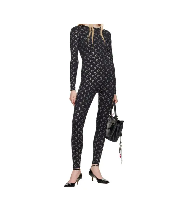 MARINE SERRE Moon-pattern Jersey Jumpsuit