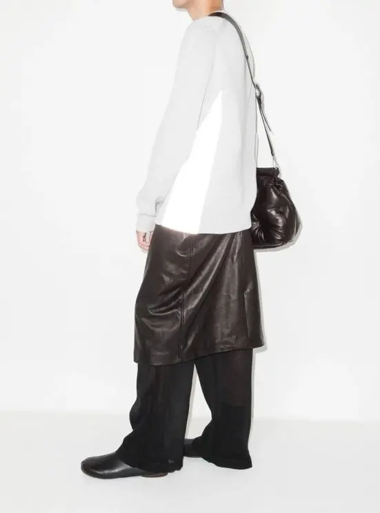 Helmut Lang Ribbed-knit Panelled Jumper