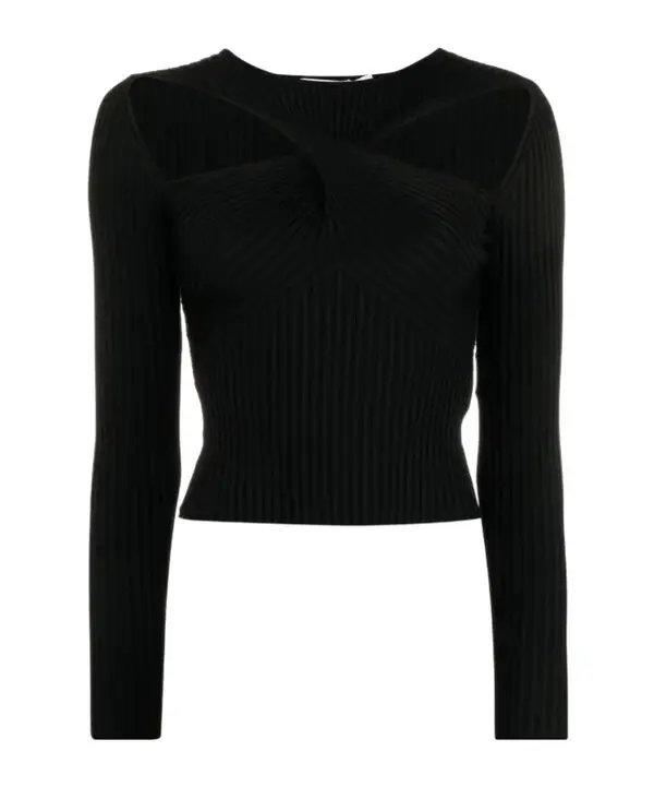 SELF-PORTRAIT Hollow-out Knit Top