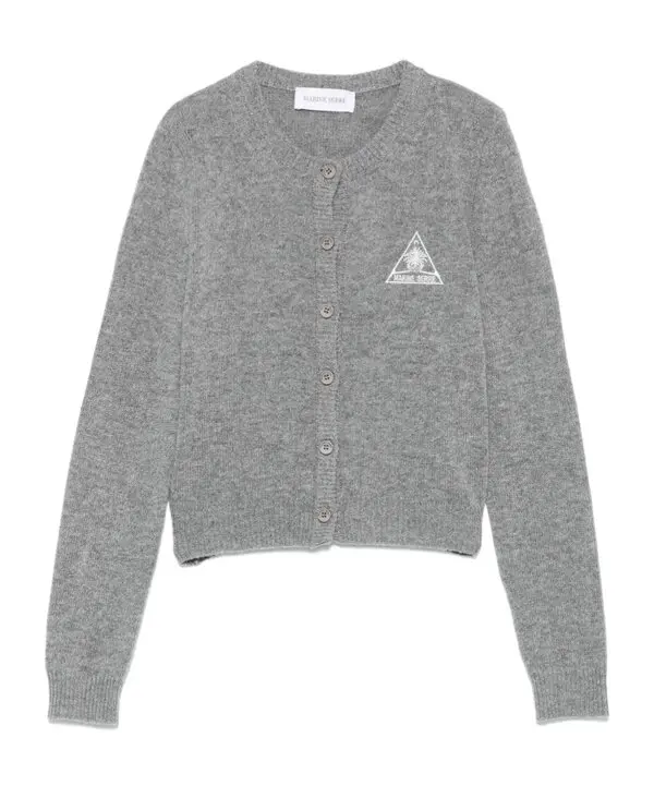 MARINE SERRE Logo Embroidered Cardigan